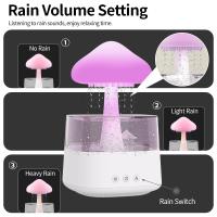 China Ultrasonic Cloud Shape Rain Humidifier 450ml USB Aroma Diffuser Night Light White Noise Machine for sale