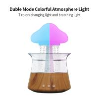 China Raining Cloud Night Light Humidifier 450ml USB Cool Mist White Noise Machine Sleep Aid Aroma Diffuser for sale