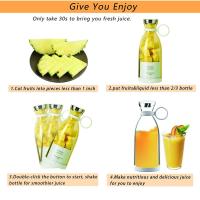 China Portable Juicer Blender 350ml Rechargeable Mini Smoothie Maker 6 Blade 3 Speeds for Gym Travel for sale