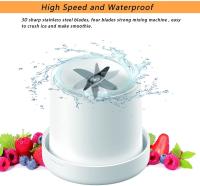 China Custom Logo 350ml Portable Blender Wireless Rechargeable USB Juicer Cup 1400mAh Fruit Mixer Smoothie Blender for sale