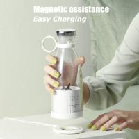 China Portable USB Rechargeable Mini Juicer Blender 350ml 7.4V 50W Wireless Charging for sale