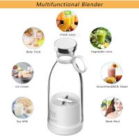 China Portable Blender 350ml Rechargeable Mini Juicer Cup 1400mAh 304 Stainless Steel Blade for sale