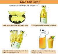 China Portable Blender 350ml Rechargeable Mini Juicer Cup 1400mAh 304 Stainless Steel Blade for sale