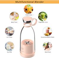China USB Rechargeable Portable Blender 350ml 4 Leaf 304 Stainless Steel Blade Fruit Juice Mixer Cup for sale