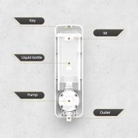 China ABS Plastic Wall Mounted Manual Soap Dispenser 250mlx2 Refillable for Hotel Bathroom for sale