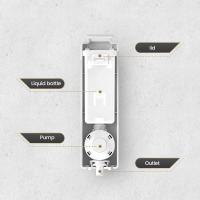 China Wall Mounted Manual ABS Plastic Soap Dispenser 200ml for Hotel Bathroom for sale