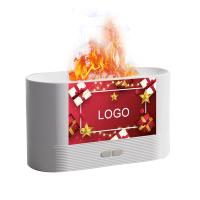 China Halloween Decorations 180ml Simulation Fire Flame Air Humidifier Lamp Ultrasonic Aroma Diffuser Warm Fire Effect for sale