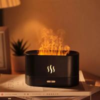 China CE Approved Custom Logo Fire Flame Humidifier 180ml Quiet Aroma Diffuser for Large Room for sale