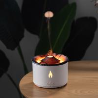 China Mini Custom Ultrasonic Essential Oil Fragrance Diffuser 360ml Volcano Humidifier with Flame Effect for sale