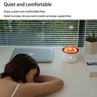 China Ultrasonic Air Humidifier 360ml Essential Oil Aromatherapy Diffuser with Volcanic and Flame Modes for sale
