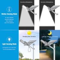 China IP65 Solar Panel Street Lamp Post 6000K Outdoor 200 Watt Solar Street Light for sale