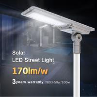 China Intergrated Lamp LED Solar Street Lights Outdoor 100w Motion Sensor for sale