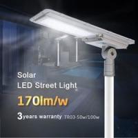 China Intergrated Lamp LED Solar Street Lights Outdoor 100w Motion Sensor for sale