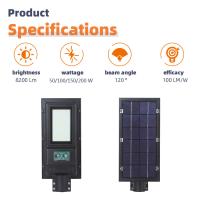 China Ip65 Outdoor Solar Powered Street Light 50w 100w 150w 200w High Efficiency for sale