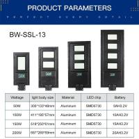 China Ip65 Outdoor Solar Powered Street Light 50w 100w 150w 200w High Efficiency for sale