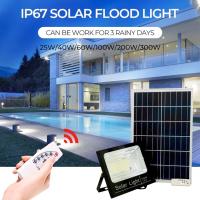 China 60W 200W Solar Powered LED Flood Lights Outdoor IP65 Waterproof for sale