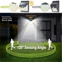 China 20w Waterproof Solar Outdoor Wall Lights With Sensor SMD Garden Light for sale