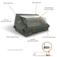 China 110V Garden Solar Outdoor Wall Lights 3cct Adjustable Led Wall Pack Lights for sale