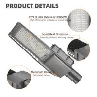 China 100w 150w Solar LED Parking Lot Lights Ip66 LED Shoebox Street Light for sale