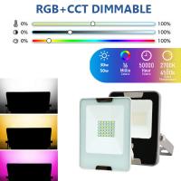 China Waterproof Outdoor RGB LED Floodlight Smart IP66 LED Flood Light 100W for sale