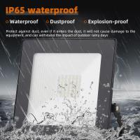 China Outdoor 50w Waterproof LED Solar Flood Lights Anti Glare Warm White for sale