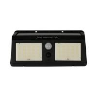 China Aluminum High Power IP65 Black Solar Sensor Wall Lights Outdoor Security for sale