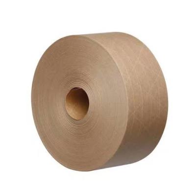 China Self Adhesive Water Activated Reinforced Kraft Paper Tape 70mm*45m Writable for sale