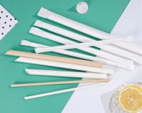 China Food Grade Certified Eco Disposable 100% Biodegradable Kraft Paper Straws 12*230MM for sale