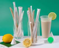 China Food Grade Certified Eco Disposable 100% Biodegradable Kraft Paper Straws 12*230MM for sale