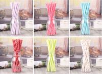 China Food Grade Certified 100% Biodegradable Environmentally Friendly Disposable Kraft Paper Straws 6/8/10/12*180/190/200MM for sale