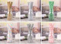 China Food Grade Certified 100% Biodegradable Environmentally Friendly Disposable Kraft Paper Straws 6/8/10/12*180/190/200MM for sale