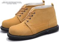China High Top Martin Boots With Tire Bottom Anti-Smashing Steel Toed Suede Leather Welding Safety for sale