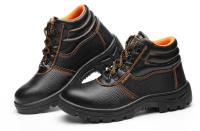 China European Standard Genuine Leather Waterproof Men Work Safety Shoes Boots With Steel Toe Cap And Steel Plate for sale