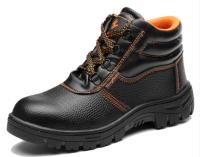 China European Standard Genuine Leather Waterproof Men Work Safety Shoes Boots With Steel Toe Cap And Steel Plate for sale