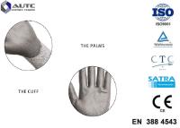 China Elastic Seamless Knit Industrial Safety Hand Gloves 3 Gauge HPPE Liner PU Coated for sale