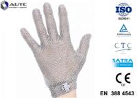 China Stainless Steel PPE Safety Gloves , Protective Cutting Gloves Mesh Convenient Cleaning for sale