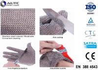 China Stainless Steel PPE Safety Gloves , Protective Cutting Gloves Mesh Convenient Cleaning for sale
