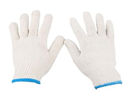 China 10 Gauges 50grams Natural White Work Cotton Gloves for sale