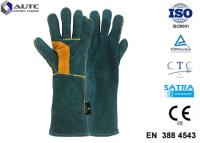 China Leather Heat Resistant PPE Safety Gloves Soft High Dexterity For Welding Oven Fireplace for sale