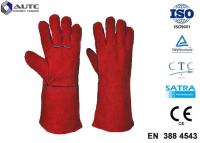 China Leather Heat Resistant PPE Safety Gloves Soft High Dexterity For Welding Oven Fireplace for sale