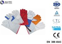 China Leather Heat Resistant PPE Safety Gloves Soft High Dexterity For Welding Oven Fireplace for sale