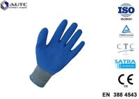 China Cut Resistant Gloves Flexible Breathable Nylon HPPE Glass Fiber Latex Coated for sale