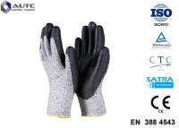 China Cut Resistant Gloves Flexible Breathable Nylon HPPE Glass Fiber Latex Coated for sale