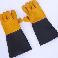China Welding Gloves Wear-Resistant And Heat-Insulating Extended Leather Welder Labor Insurance Gloves for sale