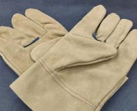 China Short Thick Leather High Temperature Welder Gloves Full Leather Welding Welder Gloves Suede Leather Welding Gloves for sale