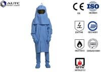 China Bib Work Gear Clothing , Industrial Work Clothes Navy Blue Color 33cal/C ATPV Rating for sale