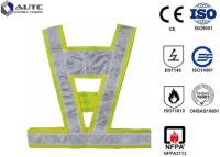 China Glistening Safety Reflective Jacket , Security Safety Vest Warning Loop Closed for sale