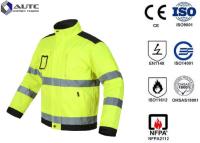 China Reflective PPE Safety Wear Disposable Anti Wrinkle Adjustable Sleeve Zip Pockets for sale