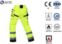 China Reflective PPE Safety Wear Disposable Anti Wrinkle Adjustable Sleeve Zip Pockets for sale