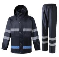 China Reflective PPE Safety Wear Waterproof Double Layer Adult Split Raincoat Overalls for sale